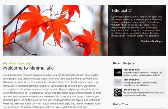 5 templates HTML/CSS minimalistes gratuits - Spawnrider.Net