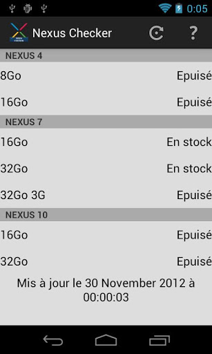 Etre notifié de la disponibilité des terminaux Google Nexus via Nexus ...