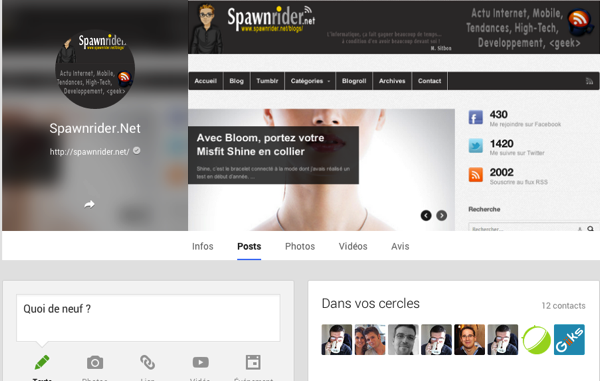 Spawnrider.Net débarque sur Google+ - Spawnrider.Net